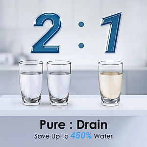 Waterdrop D6 Reverse Osmosis System with WD-MNR35 Remineralization Filter, Tankless, 600 GPD, 2:1 Pure to Drain, Smart LED Faucet, Reduce TDS, High Flow, USA Tech Support, Bundle