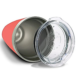 LaserGram 20oz Vacuum Insulated Tumbler Mug, Crab, Personalized Engraving Included (Coral)