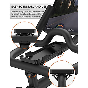 Phone Holder for Peloton Bike And Accessories, Built-in Anti-Slip Silicone mat Mount Tray, Peloton Phone Holder for iPhone, iPad - Easy Installation