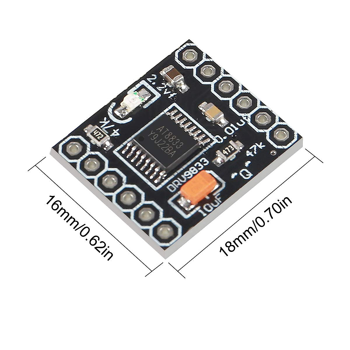ACEIRMC 8pcs DRV8833 Motor Drive Module 1.5A Dual H Bridge DC Gear Motor Driver Controller Board