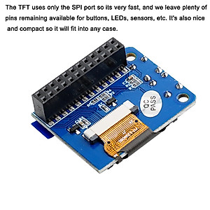 Mini PiTFT 1.3" LCD Display 240x240 TFT Add-on for Raspberry Pi 3.3V SPI ST7789 3.3V SPI ST7789 Full Color(Pack of 2PCS)