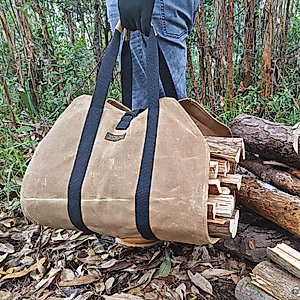 NorthClimbOtd Firewood Carrier, Log Carrier for Firewood, Wood Carrying Bag for Firewood, Firewood Carriers with Handles for Fire Pit, Camping, BBQ Barbecue, Outdoor Activity