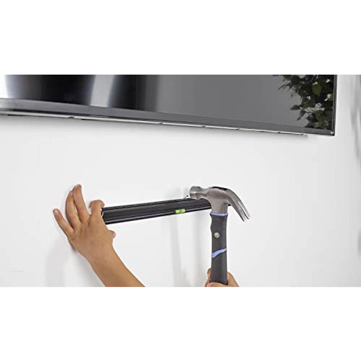 EZ-Hang by HANGMAN No Stud Premium Sound bar Shelf, 38", Black Powder Coat