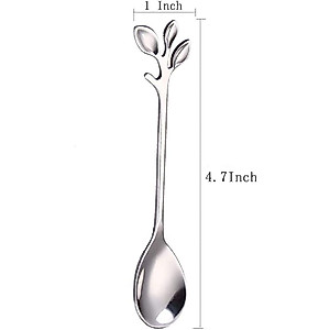 Set of 24 Coffee Drinking Spoon Teaspoon Set Wedding Favors Gifts,Coffee Spoon Wedding Gifts for Guests Bridal Shower Souvenirs Party Supplies Baby Shower Party Giveaways (Silver, 24)