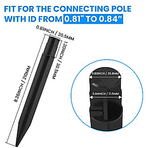 SDTC Tech 6-Pack 8.26 Inch / 21cm ABS Ground Spikes Solar Torch Light Garden Plastic Ground Stakes for Garden Light Pathway Markers (Pole Inside Diameter 0.83 Inch)