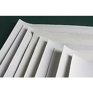 White Faux Leather Sheets for Crafts, 9PCS/Set 8.3" x 12"(21cm x 30cm) A4 Synthetic Leather Fabric Sheets for Leather Earrings Bows Making PU Glitter Fabric Leather for DIY Projects(All White)