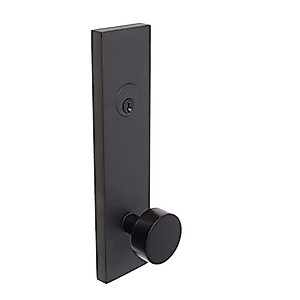 Weslock 066214242SL2D Addy Entry Handle with Mesa Knob (Keyed Handleset, Matte Black)