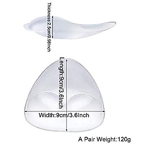 ericotry 1 Pair of Transparent Silicone Gel Bra Inserts for Underwear Swimsuits or Bikinis