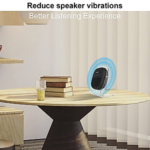 TXEsign Desktop Stand for Bose SoundLink Micro Portable Speaker, Acrylic Speaker Stand Holder Shop Display Stand Table Stand Holder Anti-Slip Base Stand (Transparent)