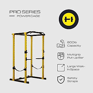 HulkFit Pro Series Power Cage and Home Gym Attachments - Yellow
