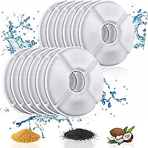 ITidyHome 12 Pack Cat Water Fountain Filters of Pet Fountain Replacement Filter,for most 81oz/2.4L Automatic Pet Cat Dog Water Fountain Dispenser