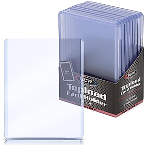 BCW Thick Card Topload Holder | Holds Relic, Patch, and Jersey Cards | Protective Card Sleeves for Collectibles and Trading Cards | Protective Rigid Plastic Display Card Holder (168 pt. / 4.25 MM)