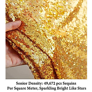 Aisle Runner for Wedding-15FTx2FT-Deep Gold Sequin Aisle Runner Indoor Outdoor Ceremonies Decor Carpet Runner Church Runner Wedding Walkway Carpet Runner Rugs Aisle Runner Sequins (2FTx15FT, Gold)