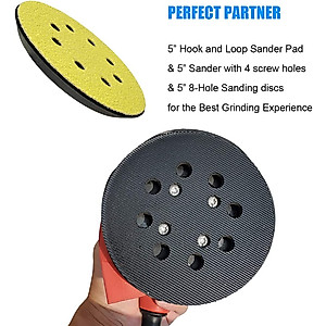 Standard 5" Hook and Loop Replacement Sander Pad for Milwaukee 2648-20 & 2648-21 Random Orbit Sanders - with Extra Hard Backing