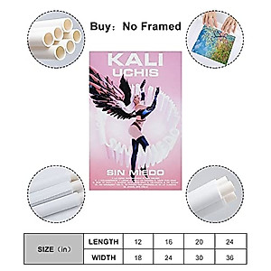 IDIDOS Kali Uchis Sin Miedo Canvas Poster Wall Decorative Art Painting Living Room Bedroom Decoration Gift Unframe-style12x18inch(30x45cm)
