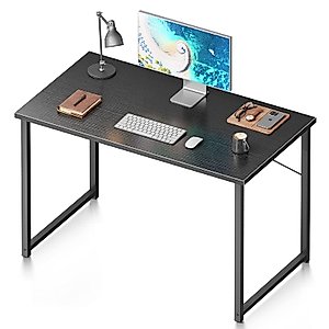 Coleshome 40 Inch Computer Desk, Modern Simple Style Desk for Home Office, Study Student Writing Desk, Black