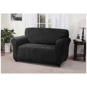 Madison Kathy Ireland Day Break Loveseat Slipcover, Black