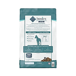 Blue Buffalo Basics Skin & Stomach Care, Grain Free Natural Adult Large Breed Dry Dog Food, Lamb & Potato 22-lb