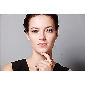 Uloveido Platinum Plated Lab Created Diamond Wedding Band Crystal 3mm Cubic Zirconia Eternity Stack Engagement Ring for Women (Size 9) Y041