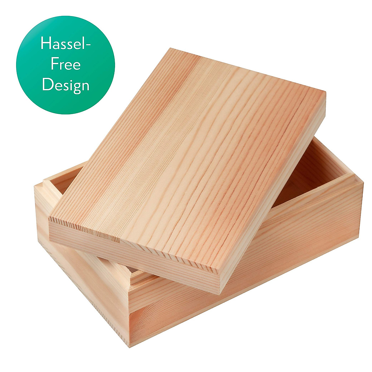 SteepLab Pine Wood stash Box with Rolling Tray – Handmade Small Solid Wood Storage Box – Great for Discreet Storage of Accessories (Edged Natural)