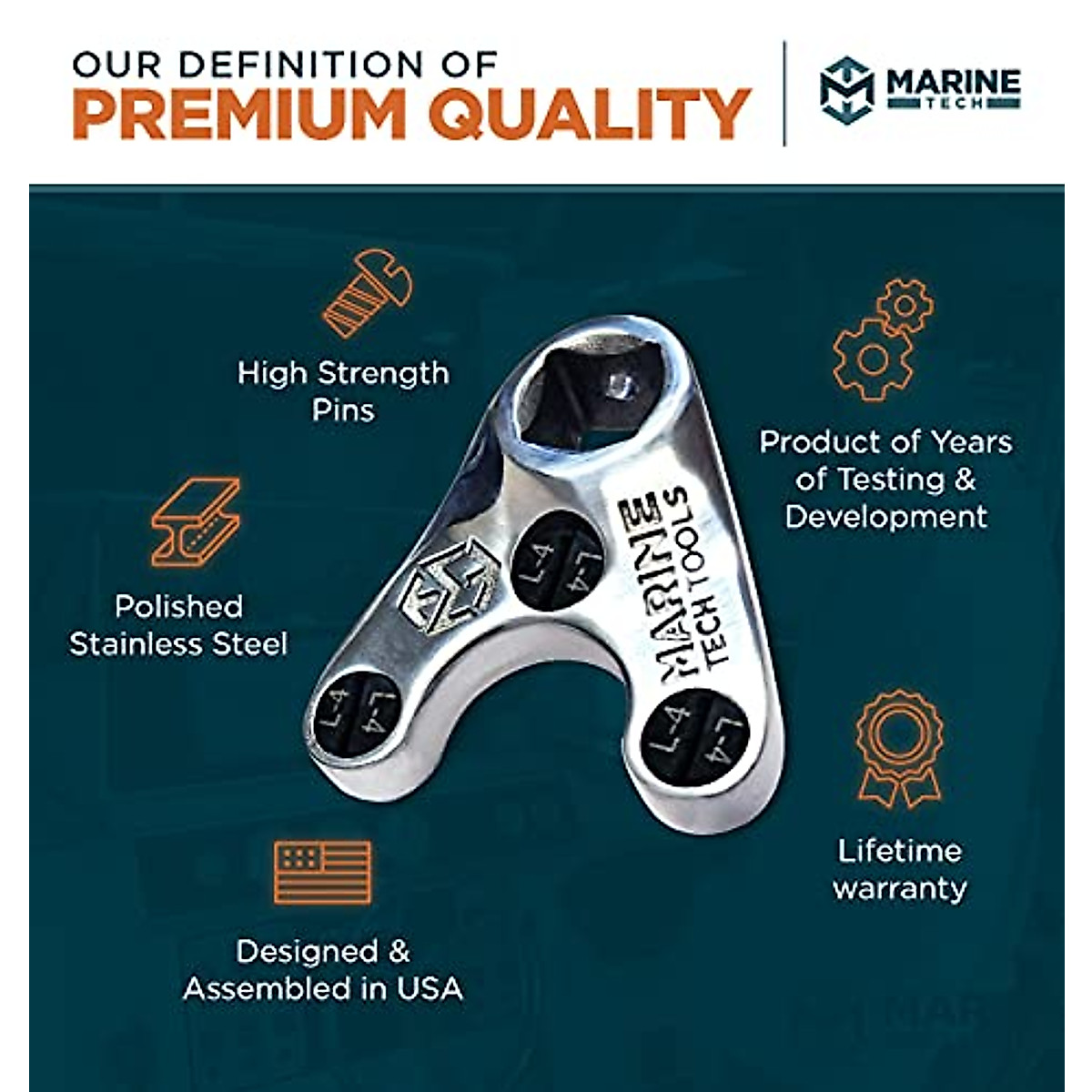 M Marine Tech Tools Outboard Trim/Tilt Pin Wrench Set, Yamaha, Suzuki, Johnson, Evinrude - 38mm (AMT0004) 32mm (AMT0006), 35mm (AMT0009)