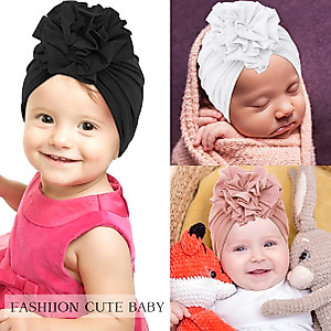 Weradau Baby-Girls Turban,Baby Girl Hat,Turban Hats for Infant Toddlers Girls, Baby Turban Hats with Bow Cap