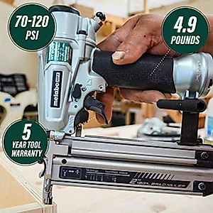Metabo HPT Pro Finish Nailer, 16-Gauge, Pneumatic, Accepts 1-1/2-Inch to 2-1/2-Inch Straight Finish Nails, High Grade Aluminum and Steel Magazine, (NT65A5)