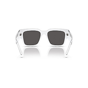 Dolce & Gabbana DG 6184 331287 White Plastic Square Sunglasses Grey Lens