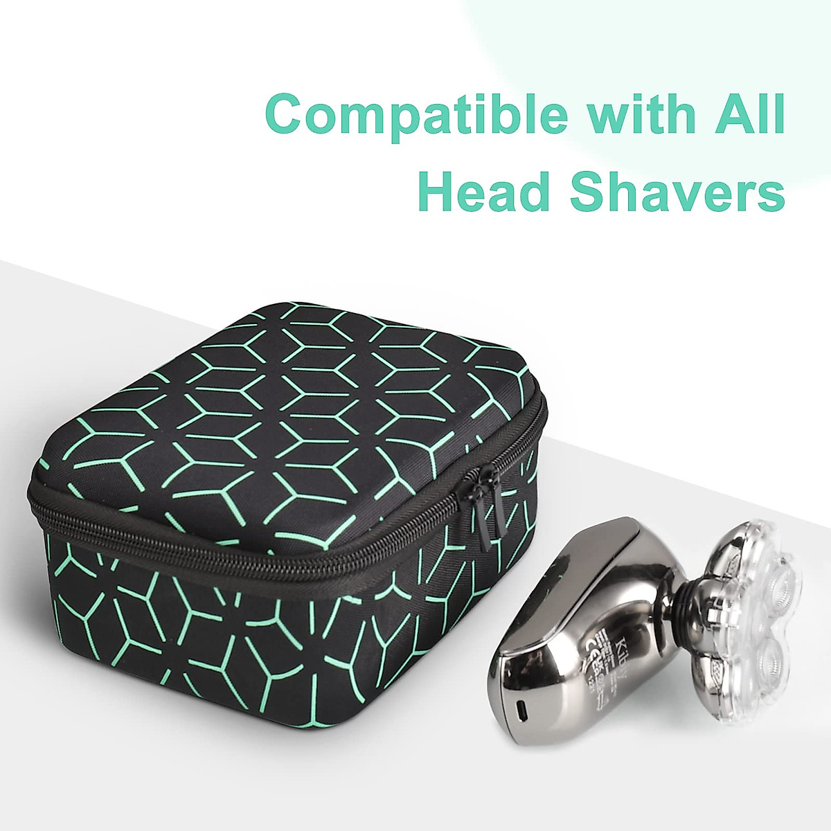Kibiy Hard Travel Case Compatible MS-672 5-in-1 Grooming Electric Head Hair Shaver- Balder Head Shavers, Men's Electric Trimmer Shaver