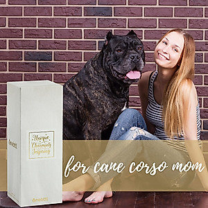 Onebttl Dog Mom Gifts, Dog Lover Gifts for Women, Best Dog Mom Ever, 20 oz Glitter Silver-Gold Insulated Tumbler - Cane Corso Mom
