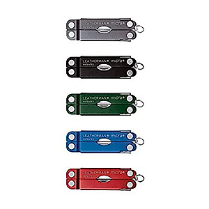 LEATHERMAN, Micra Keychain Multitool with Spring-Action Scissors and Grooming Tools, Stainless Steel, Built in the USA, Gray