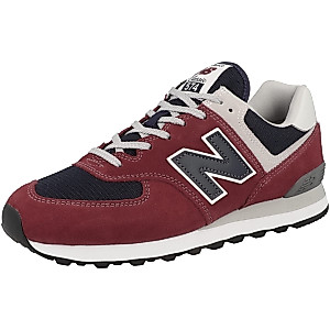 New Balance Men's 574 V2 Essentials Sneaker, Red/Navy, 11