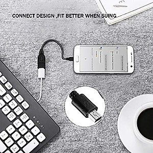 Micro USB to OTG Works with Plantronics BackBeat FIT 3101 Direct On-The-Go Connection Kit and Cable Adapter! (Black)