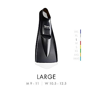 TYR Flex Fins 2.0, Black/White, Large