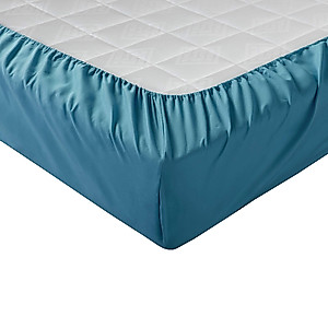 Comfort Spaces Microfiber Bed Sheets Set 14" Deep Pocket, Wrinkle Resistant, All Around Elastic - Year-Round Cozy Bedding Sheet, Matching Pillow Cases, Twin, Teal 4 Piece