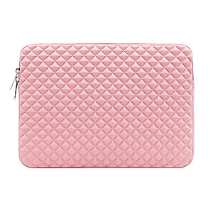 RAINYEAR 11 Inch Laptop Sleeve Diamond Foam Shock Resistant Neoprene Case Fluffy Lining Cover Carrying Bag Compatible with 11.6'' MacBook Air Surface for 11" Chromebook Computer Tablet Notebook (Pink)