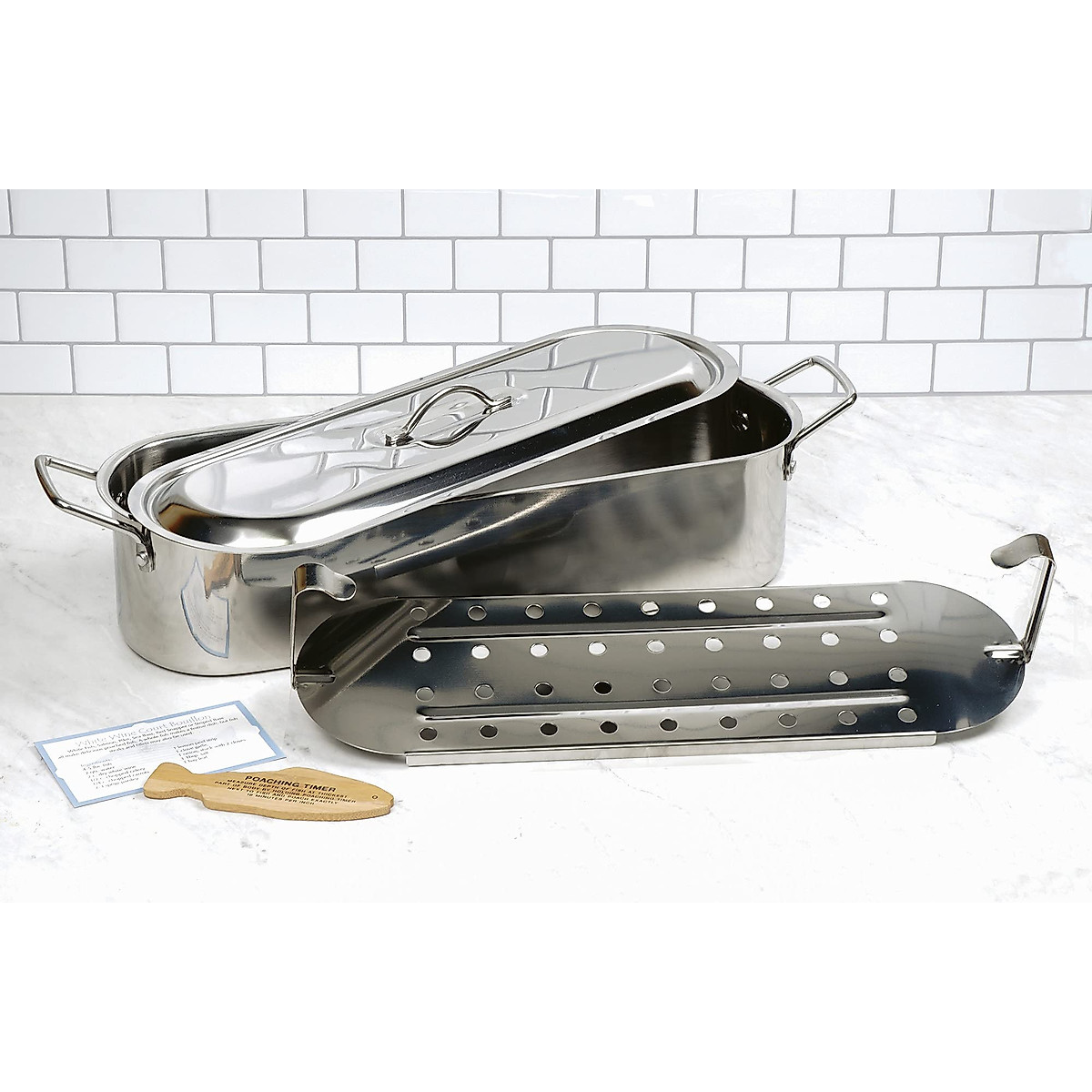 RSVP International Endurance Collection Fish Poaching Set, 18 inch, Stainless Steel