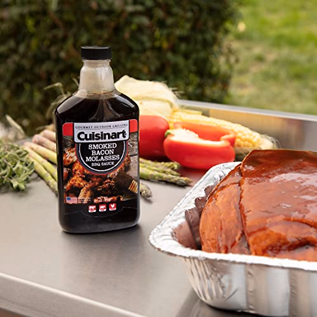 Cuisinart CGBS-014 Smoked Bacon Molasses BBQ, Premium Flavor and Blend for Marinade, Dip, Sauce or Glaze, 13 oz Bottle