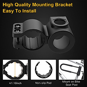 UBULLOX Bike U Lock Heavy Duty Bike Lock Bicycle U Lock, 16mm Shackle and 4ft/6ft Length Security Cable with Sturdy Mounting Bracket for Bicycle, Motorcycle and More, Large