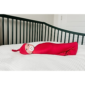 Large Premium Knit Baby Swaddle Receiving Blanket "Mara" by Copper Pearl