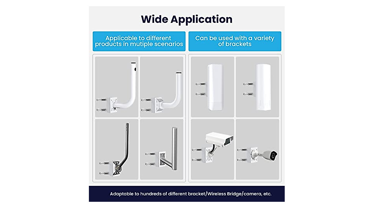 OOKOO Vertical Pole Mount Bracket for AP, Wireless Bridge, CPE