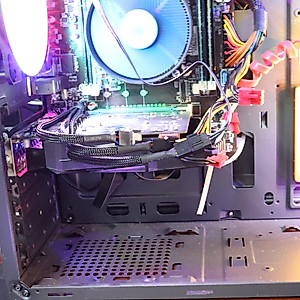 ThreeBulls 2 Pack 4-Pin PWM Fan Splitter Cable, Sleeved Braided Adapter Computer PC Fan Power Extension Cable 1 to 3 Converter for Computer ATX Case 4-Pin/3-Pin Cooling Fan Cable (10.6" 1 to 3)