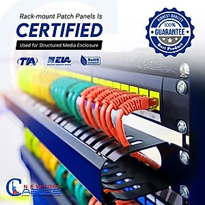 NewYork Cables® Blank Keystone/Patch Panel Network Patch Panel for Data Centers, Offices, and Server Rooms (Unloaded, 48 Port Patch Pannel Unloaded)