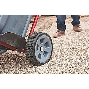 Rubbermaid Commercial Products Brute Construction and Landscape Dolly, 250-Pound Capacity, Red, Heavy Duty Dolly with Wheels