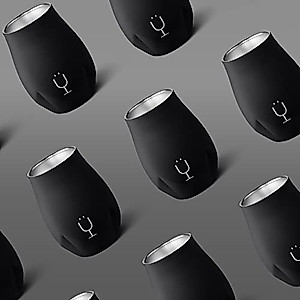 BrüMate NOS'R, Double-Wall Stainless Steel Whiskey Nosing Glass - 7oz (Matte Black)