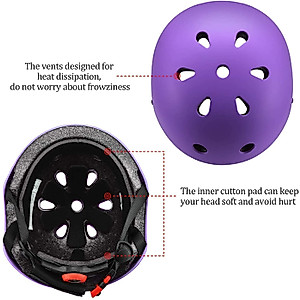 JeeFree Adjustable Kids Bike Helmet with Knee Pads Elbow Pads Wrist Guards,Skateboard Helmet for Ages 2-3-5-8-14 Kids Toddler Girls Boys,Multi-Sport Cycling Riding Scooter Skating Helmet