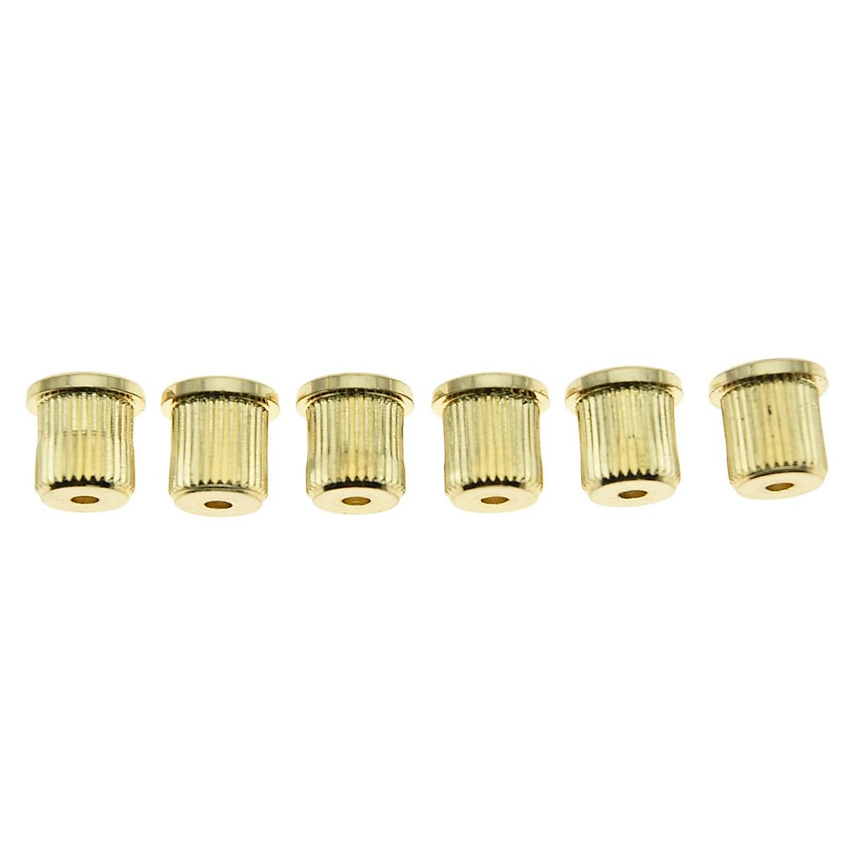 Dopro Set of 6 Gold Guitar String Through Body 5/16" String Ferrules for American Standard Telecaster