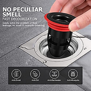 IMIKEYA 2PCS Shower Floor Drain Backflow Preventer Sewer Core Anti-Odor Plug for Kitchen Bathroom 2.56x2.16x1.42inch