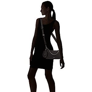 DKNY Sporty Crossbody Caelynn Pouchette Handbags, Black/Silver