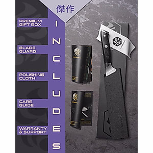 KESSAKU Offset Bread Deli Serrated Knife - 8 inch - Dynasty Series - Razor Sharp Kitchen Knife - Forged ThyssenKrupp German High Carbon Stainless Steel - G10 Garolite Handle with Blade Guard